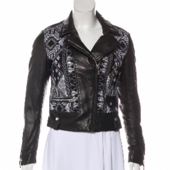 Barbara Bui | Jackets & Coats | Barbara Bui Leather Biker Jacket With ...